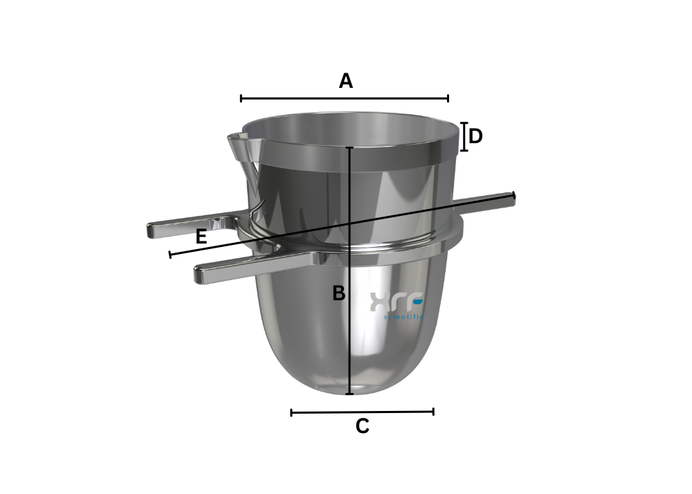 Vulcan style crucible - XRF
